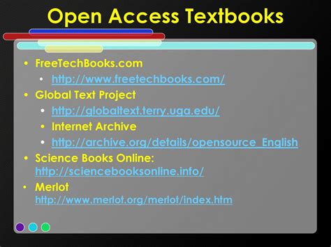 OPEN ACCESS TEXTBOOKS: - ppt download