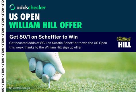 William Hill Us Open Offer Get 801 On Scottie Scheffler To Win