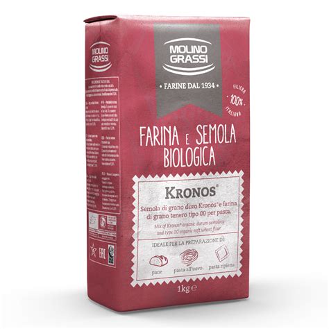 Farina E Semola Biologica Kronos 1 Kg Molino Grassi