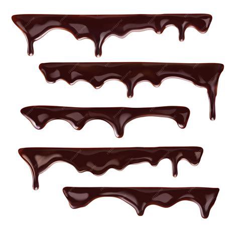 Premium Vector Chocolate Melt Drip Dessert Dripping Borders