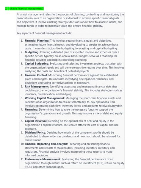 Financial Mangement Pdf Net Present Value Internal Rate Of Return
