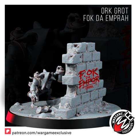 3d Printable Ork Grot Fok Da Emprah By Wargame Exclusive