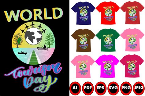 Tourism Day T Shirt Design Graphic By Fairymahi66 · Creative Fabrica
