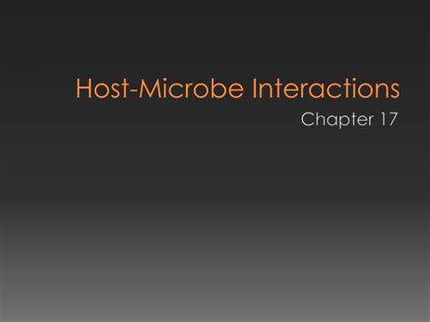 Ppt Host Microbe Interactions Powerpoint Presentation Free Download