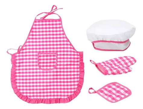 Juego De Delantal Y Gorro De Chef Para Niños Disfraz De Che Cuotas