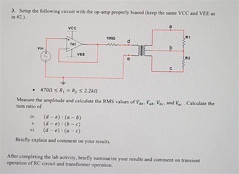 Solved 3 Setup The Following Circuit With The Op Chegg