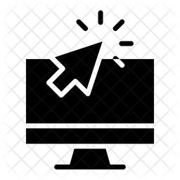 Click Desktop Icon Download In Glyph Style