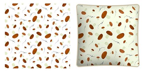 정사각형 장식 베개 침실 액세서리는 식용 버섯과 매운 나뭇가지로 이음매 없는 패턴으로 장식되어 있습니다 채식 레스토랑 메뉴 포스터 디자인 및 직물 인쇄를 위한 벡터 장식