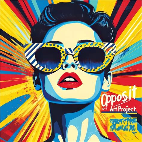 Pop Art Girl In Sunglasses Pop Art Poster Vector Illustration Premium Ai Generated Image