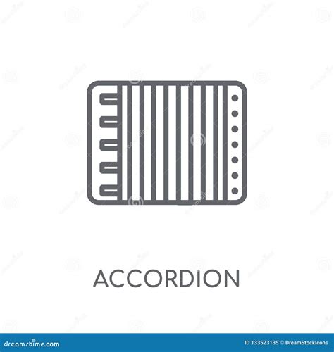 Accordion Linear Icon Modern Outline Accordion Logo Concept On Stock