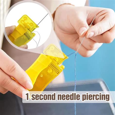 Elderly Friendly Handheld Spring Needle Threader Quick Sewing Aid