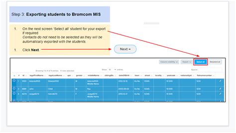 Bromcom Mis Admissions Export Guide 1min Pdf Guide