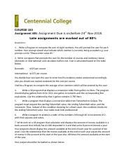Csharp A 5 Docx COURSE 100 Assignment 05 Assignment Due Is On
