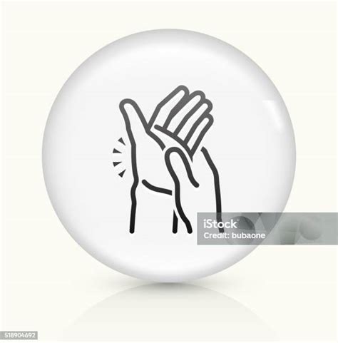 손 통증 아이콘인명별 라운드 벡터 버튼 관절염에 대한 스톡 벡터 아트 및 기타 이미지 관절염 벡터 아이콘 Istock