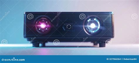 Projector Pink Spotlight Beautiful Perfomance Stage With Smoke Design
