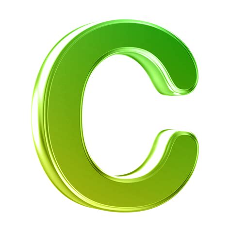 D Font Letter C Uppercase PNG