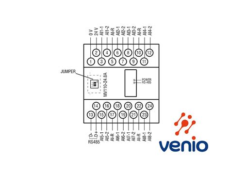 analógový vstupný modul rs485 akytec mv110 24 8a