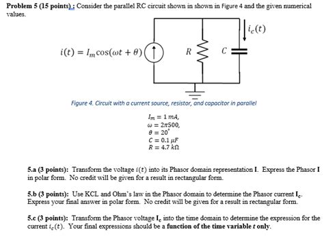Solved Consider The Parallel Rc Circuit Shown In Shown In