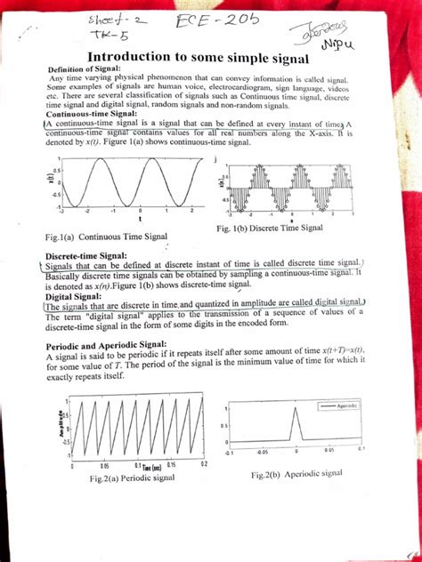 Introduction To Some Simple Signal Pdf Discrete Time And Continuous