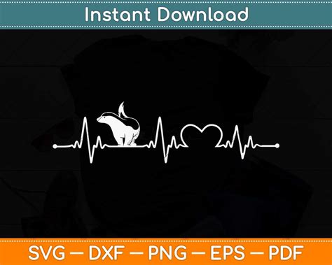 Heartbeat Honey Badger Svg Cutting File Artprintfile