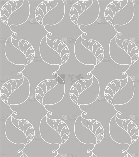 抽象几何无缝图案与手绘元素。