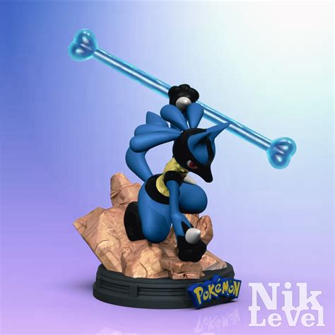 Stl File Lucario Pokemon 3d Printable 🐉・model To Download And 3d Print