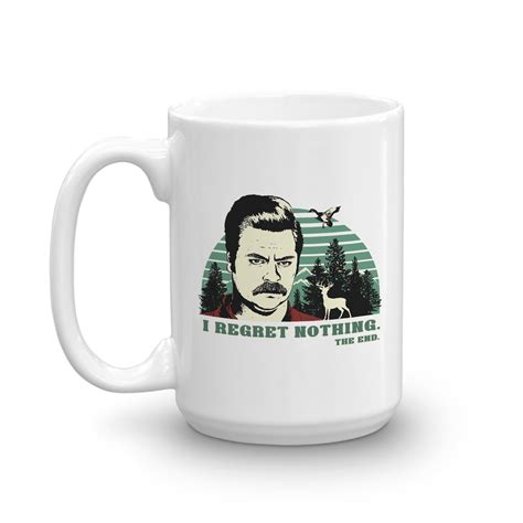 Parks And Recreation Ron Swanson I Regret Nothing Mug Nbc Store