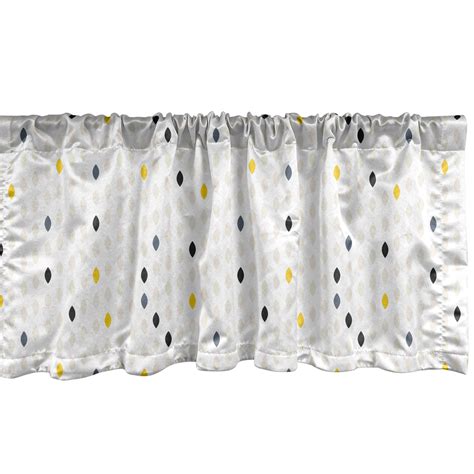 Ambesonne Modern Valance Pack Of 2 Polka Dots Geometric 42x18