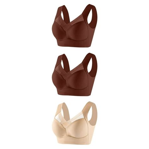 Brondbend Underoutfit Bras For Women 3pcs Push Up Wireless Lace