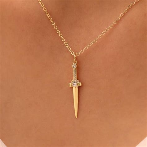 Dagger Necklace Etsy