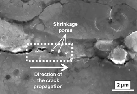 Sem Metallography Showing The Path Of Crack Propagation And The