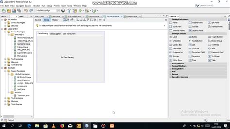 Membuat Jframe Menggunakan Swing Pada Java Netbeans Container Dan Swing Modul1 Youtube