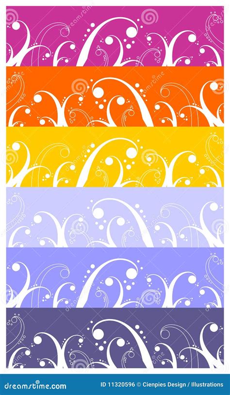 Waves And Curls Pattern Background Stock Vector Illustration Of Beauty Cover 11320596