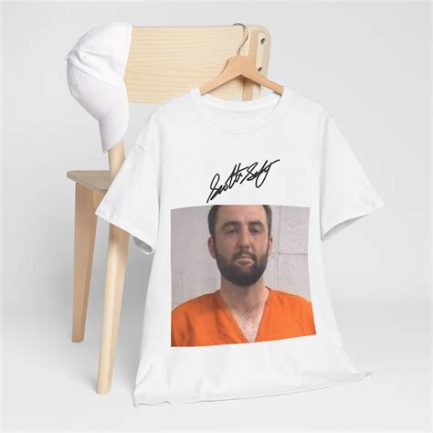 Scottie Scheffler Mug Shot With Autograph T Shirt Golf Unisex Heavy