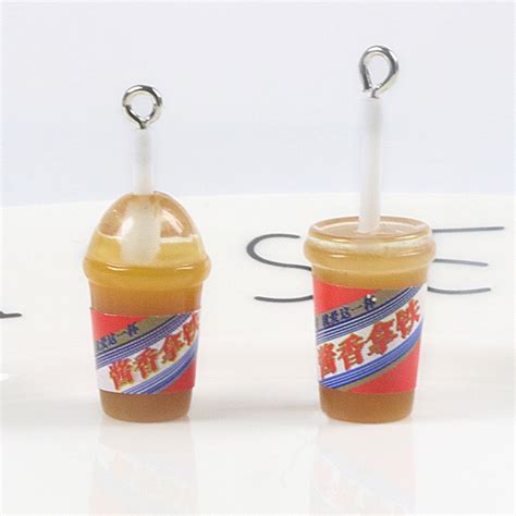 จี้เรซิ่น รูปแก้วกาแฟ ซอส ชาแนล ลาเต้ สามมิติ ขนาดเล็ก แฮนด์เมด Diy สําหรับทําเครื่องประดับ ต่าง