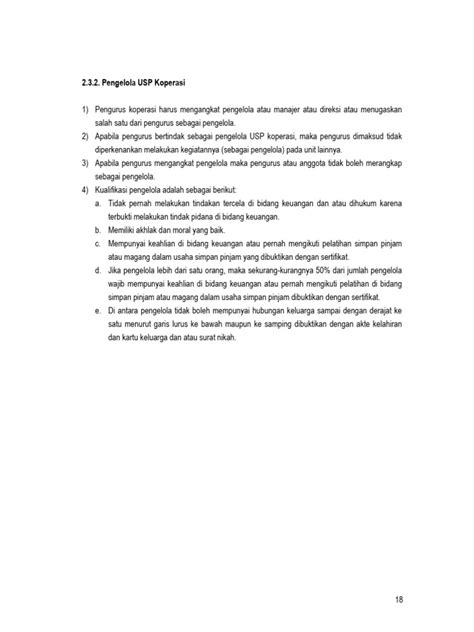 Sop Koperasi Simpan Pinjam 21 40 Pdf