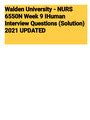 Walden University NURS N Week Ihuman Interview Questions Solution DocMerit
