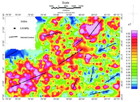 Analytical Signal Of Magnetic Total Field Anomaly Contour Map