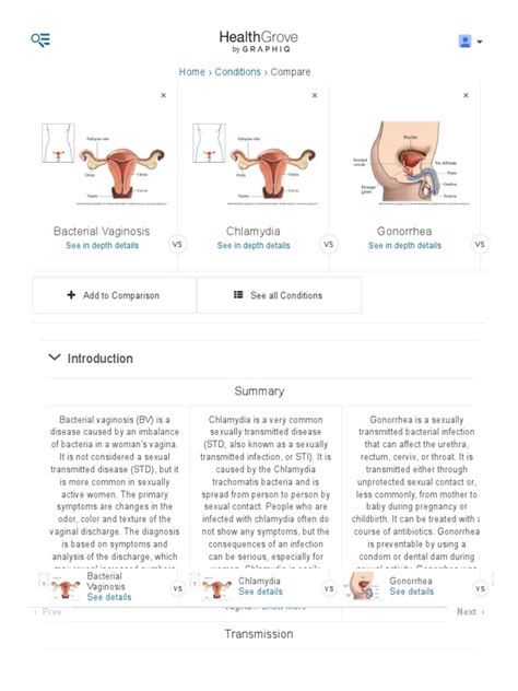 Bacterial Vaginosis Vs Chlamydia Vs Gonorrhea Vs Trichomoniasis