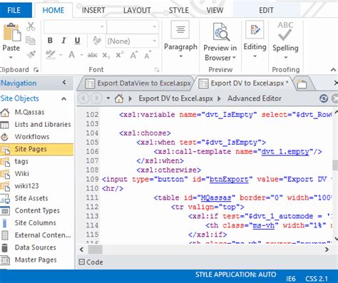 Export Data View To Excel In SharePoint