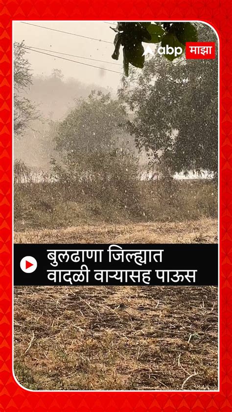 Buldhana Unseasonal Rain बुलढाण्यात वादळी वाऱ्यासह मुसळधार अवकाळी