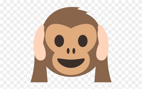 Hear No Evil Monkey Emoji Monkey Emoji Svg Free Transparent Png