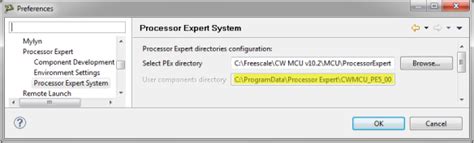Copy My Component Settings Processor Expert Templates Mcu On Eclipse