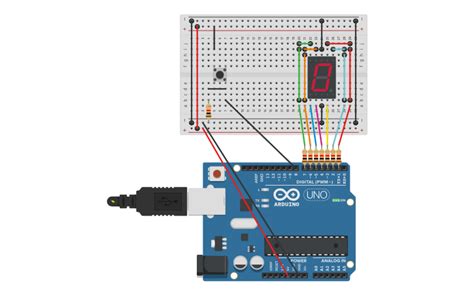 Circuit design Display 7 segmentos | Tinkercad