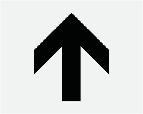 Up Arrow Icon Point Pointer Enter Entrance Ahead Above Upward Navigation Direction Traffic Sign