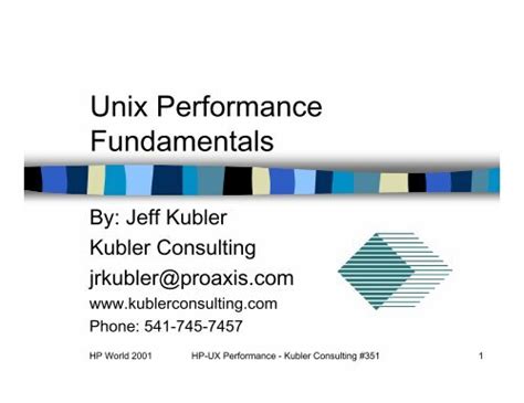 Hp Ux Performance Fundamentals Openmpe