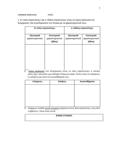 ΓΙΑΝΝΗΣ ΜΑΓΚΛΗΣ ΓΙΑΤΙ Φυλλο Εργασιας 2024 Pdf