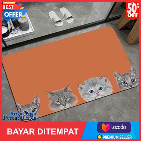 PROMO Keset Kamar Mandi Anti Slip Uk X Cm Keset Lantai Model Branded Keset Lantai
