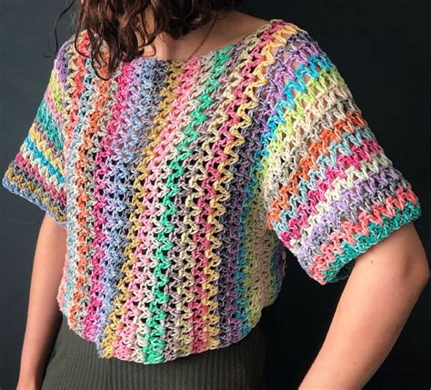 Pattern V Stitch Tee Crochet Top Pattern V Stitch Crochet Crochet