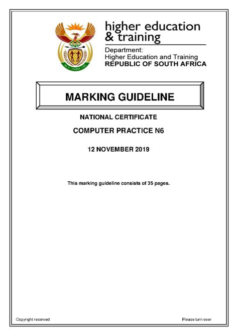 N230 Computer Practice N6 Nov Memo 2019 National Certificate